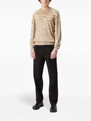 Missoni Slub Crew-neck Jumper - Brown