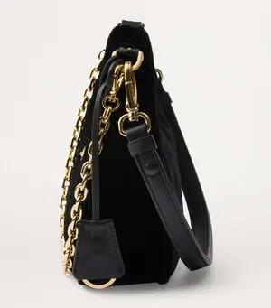 Prada Velvet Re-edition Shoulder Bag - Black