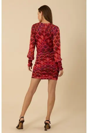 Hale Bob Mae Mesh Mini Dress - Red