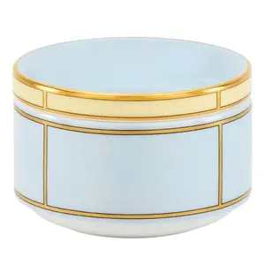 GINORI 1735 Colonna Diva Sugar Bowl With Cover - Celeste