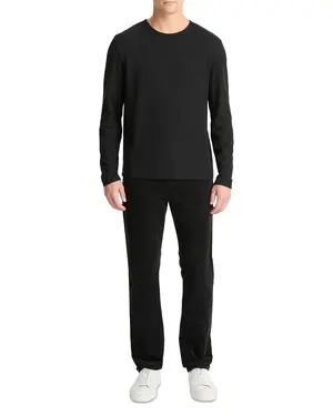Vince Pima Pique Long Sleeve Tee - Black
