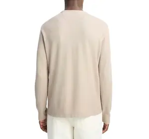 Vince Pima Pique Long Sleeve Tee - Putty