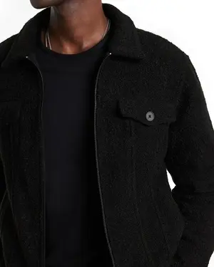 John Varvatos Cynder Regular Fit Boucle Trucker Jacket