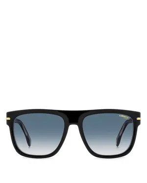 Carrera Eyewear 57mm Rectangle Sunglasses - Black/blue Gradient