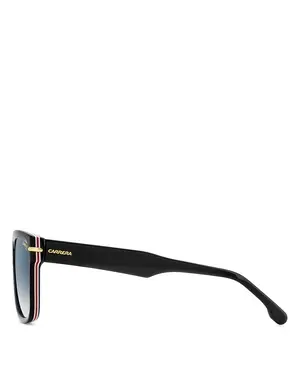 Carrera Eyewear 57mm Rectangle Sunglasses - Black/blue Gradient