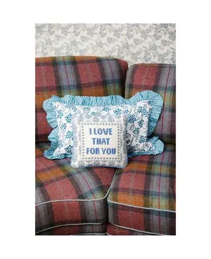 FURBISH Love That For You Needlepoint Pillow, 11 X 11