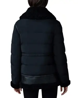 Mackage Vanna Shearling Down Jacket - Black