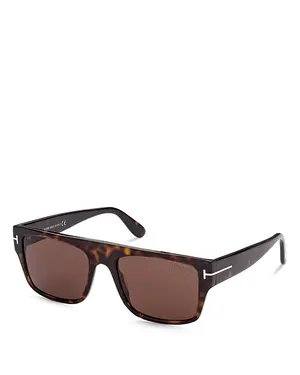 TOM FORD Dunning Rectangular Sunglasses - Havana/brown Solid