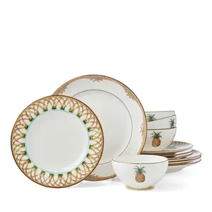 LENOX British Colonial Bamboo 12-piece Dinnerware Set, Service For 4