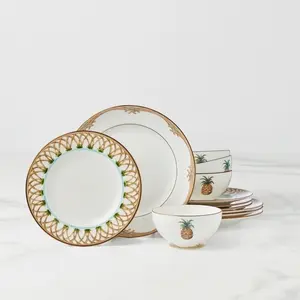 LENOX British Colonial Bamboo 12-piece Dinnerware Set, Service For 4