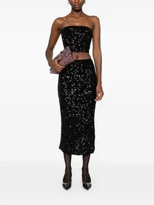 Remain Birger Christensen Sequined Crop Top