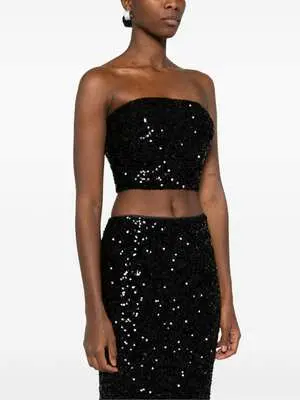 Remain Birger Christensen Sequined Crop Top