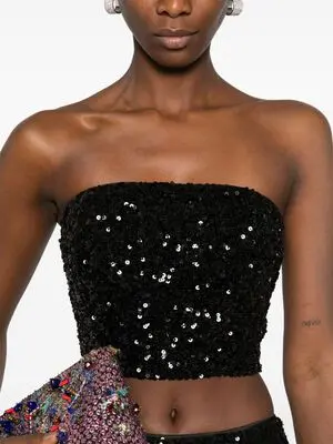 Remain Birger Christensen Sequined Crop Top