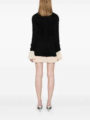 ROTATE BY BIRGER CHRISTENSEN Ruched Long-sleeve Mini Dress
