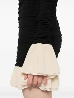 ROTATE BY BIRGER CHRISTENSEN Ruched Long-sleeve Mini Dress