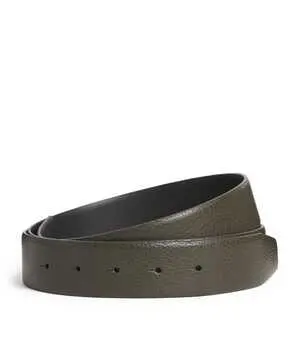 Giorgio Armani Leather Reversible Belt Strap - Green
