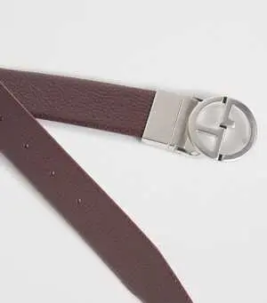 Giorgio Armani Leather Reversible Belt Strap - Red