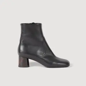 Sandro Leather Ankle Boots