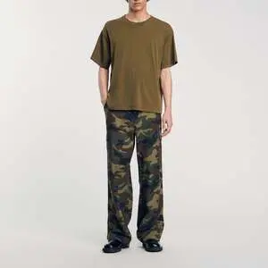 Sandro Faded-effect T-shirt - Olive Green