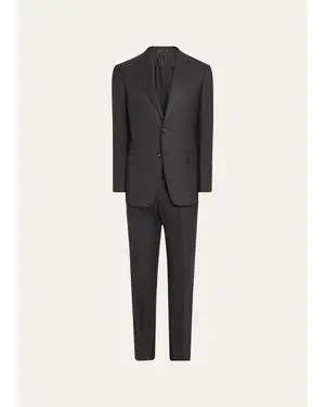 Giorgio Armani Basic Wool Two-piece Suit - Solid Blac