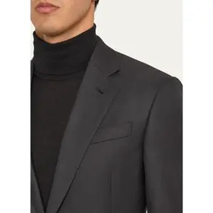 Giorgio Armani Basic Wool Two-piece Suit - Solid Blac