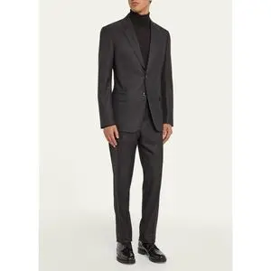 Giorgio Armani Basic Wool Two-piece Suit - Solid Blac