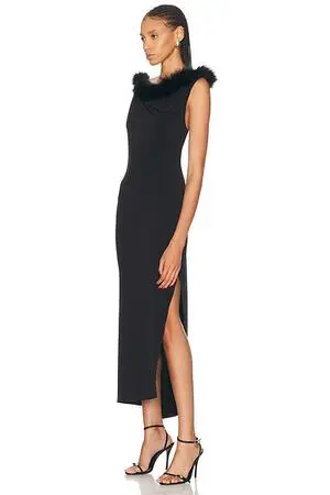 Coperni Boa Jersey Midi Dress