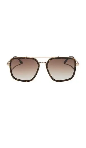 DIFF EYEWEAR Jordan Sunglasses - Glitter Tortoise & Brown Gradient