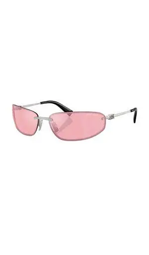 Miu Miu Metallic Oval Sunglasses