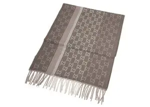 Gucci Gg Wool Scarf - Dark Brown/light Brown