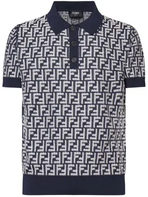 Fendi Monogram-pattern Polo Shirt