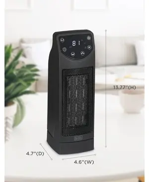 BLACK + DECKER Decker Oscillating Ceramic Desktop Heater With Remote