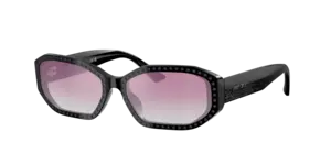 JIMMY CHOO Sunglasses - Clear Gradient Fuxia Mirror Silver