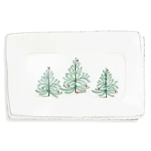 VIETRI Lastra Holiday Small Rectangular Tray - Misc