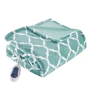 BEAUTYREST Heated Ogee Throw, 60 X 70 - Aqua