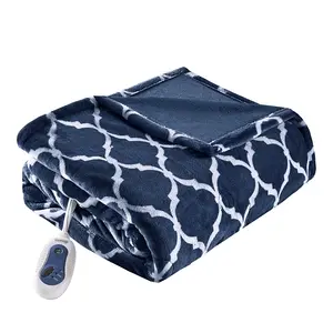 BEAUTYREST Heated Ogee Throw, 60 X 70 - Indigo