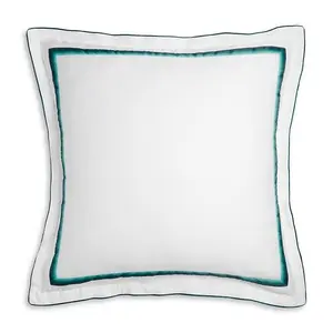 AMALIA HOME COLLECTION Lagos Gradient Egyptian Cotton Sateen Euro Sham Exclusive - White/esmerald