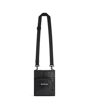 Balenciaga Explorer Pouch With Strap - Black