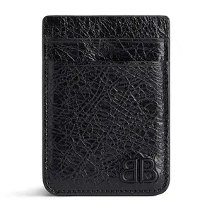 Balenciaga Monaco Magnet Card Holder - Black