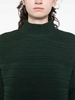 Issey Miyake Crepe Knitted Top