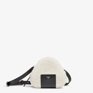 Fendi Charmwhite Sheepskin Charm Bag - White