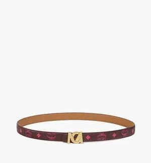 Mcm M-art Belt 1" In Visetos - Cinnamon