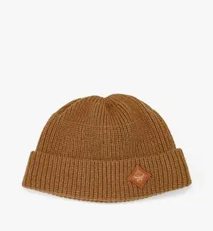 Mcm MCM Essential Wool Beanie Cognac