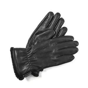 ASPINAL OF LONDON Deerskin Leather Gloves - Black