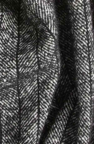 CLIFTON WILSON Pinstripe Herringbone Wool Scarf