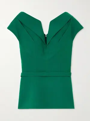 Safiyaa Aliye Off-the-shoulder Belted Top