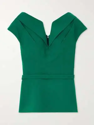Safiyaa Aliye Off-the-shoulder Belted Top