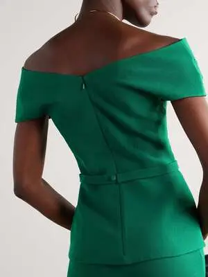 Safiyaa Aliye Off-the-shoulder Belted Top