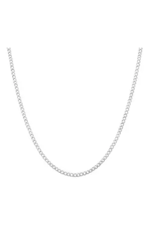 DONATELLO GIAN Sterling 2mm Curb Link Chain Necklace