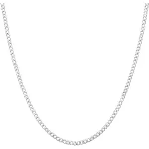 DONATELLO GIAN Sterling 2mm Curb Link Chain Necklace - Silver